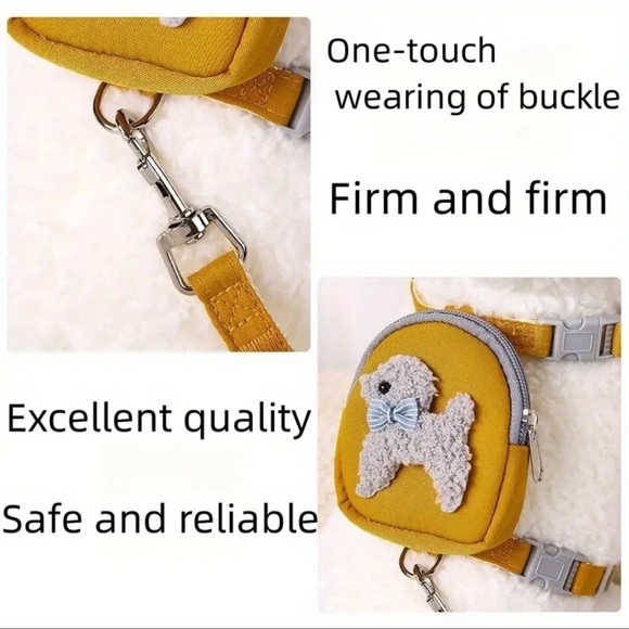 Dog | Outdoor Adventure Pet Vest With Cute Backpack And Leash For ...